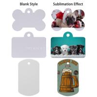 China Double Sided Blank Sublimation Dog Tags 50x28mm Stainless Steel Customizable Pet ID Tags for sale