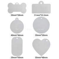 China Double Sided Blank Sublimation Dog Tags 50x28mm Stainless Steel Customizable Pet ID Tags for sale