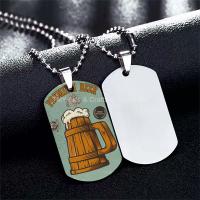 China Double Sided Blank Sublimation Dog Tags 50x28mm Stainless Steel Customizable Pet ID Tags for sale