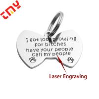 China Custom Aluminum Bowknot Dog Tag 30x18mm Blank Pendant for Metal Print for sale