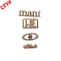 China Custom Engraved Metal Clothes Tags 45x13mm Personalized Logo Label Accessories for Apparel Branding for sale