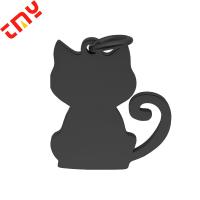 China Custom Stainless Steel Fish Cat Face Shape Pet ID Tag 38x25mm for Dog Cat Name Tag for sale
