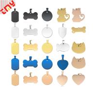 China Custom Stainless Steel Pet ID Tags Bone Shape 30x20mm Engraved Name Collar Labels for Cats Dogs for sale