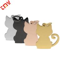 China Custom Stainless Steel Pet ID Tags Bone Shape 30x20mm Engraved Name Collar Labels for Cats Dogs for sale