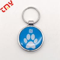 China Custom Printed Metal QR Code NFC Pet ID Tag 25mm 30mm Smart Wireless Round Dog Tag for sale