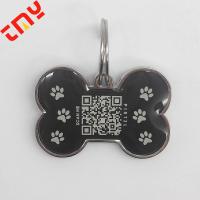 China Custom Printed Metal QR Code NFC Pet ID Tag 25mm 30mm Smart Wireless Round Dog Tag for sale