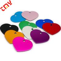 China Aluminum Heart Shape Pet ID Tags 30x27mm Custom Logo Engraving Lightweight Metal Crafts for Cats Dogs for sale