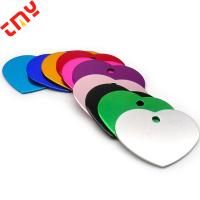 China Aluminum Heart Shape Pet ID Tags 30x27mm Custom Logo Engraving Lightweight Metal Crafts for Cats Dogs for sale