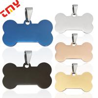 China Custom Blank Metal Dog Tag 40x30mm Stainless Steel Pendant for Laser Engraving for sale