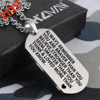 China Blank Stainless Steel Dog Tag Pendant 50x25mm Rounded Corner for Laser Engraving for sale