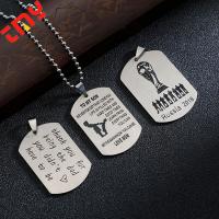 China Blank Stainless Steel Dog Tag Pendant 50x25mm Rounded Corner for Laser Engraving for sale