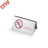 China Custom Stainless Steel Desktop No Smoking Sign 0.8-1.2mm for Restaurant for sale