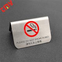 China Custom Stainless Steel Desktop No Smoking Sign 0.8-1.2mm for Restaurant for sale