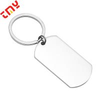 China Custom Stainless Steel Dog Tags 50x28mm Blank Metal Keychains for Engraving Custom Logo for sale