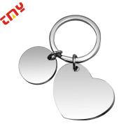 China Custom Stainless Steel Dog Tags 50x28mm Blank Metal Keychains for Engraving Custom Logo for sale