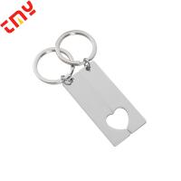 China Custom Stainless Steel Dog Tags 50x28mm Blank Metal Keychains for Engraving Custom Logo for sale