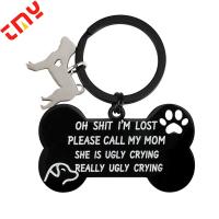 China Custom Black Stainless Steel Dog Tag Pendant 1mm Thick Blank for Laser Engraving Keychain for sale