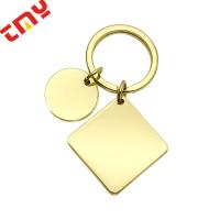 China Gold Plated Stainless Steel Blank ID Tag 50x30mm Custom Engraved Pet Dog Tag Necklace for sale