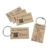China Custom Bamboo Luggage Tag 110x70mm with Loop for Laser Engraving Personalized Logo Travel Bag Tag for sale
