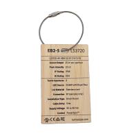 China Custom Bamboo Luggage Tag 110x70mm with Loop for Laser Engraving Personalized Logo Travel Bag Tag for sale