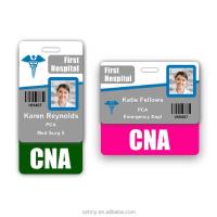 China Custom Heavy Duty PVC Badge for RN CNA Hospital Staff Tear Resistant 4.375x3.375 inch for sale