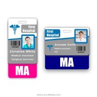 China Custom Heavy Duty PVC Badge for RN CNA Hospital Staff Tear Resistant 4.375x3.375 inch for sale