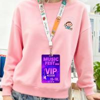 China Custom PVC Conference ID Pass Card 120x73mm with Lanyard Set for VIP Exhibition Work Badge for sale