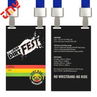 China Custom Printed PVC ID Badge with Lanyard Set 120x73mm for Conference VIP Exhibition Work Badge for sale