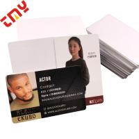 China Custom Transparent PVC Blank Card 110x80mm Printable Photo Business Card for sale