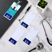 China Custom PVC RN Nurse Badge Card 4.5x8.125 inch Heavy Duty Spill Proof Tear Resistant ID Badge for sale