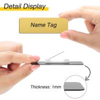 China Custom ABS Plastic Round Name Badges 75x35mm Blank Pin ID Badge Charms for DIY Personalization for sale