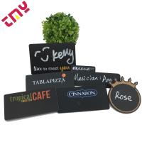 China Custom Reusable Plastic Chalkboard Name Badge 75x35mm Square Round for Hotel Employee Teacher for sale