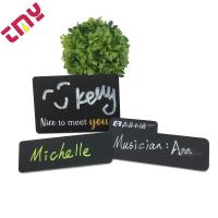 China Custom Reusable Plastic Chalkboard Name Badge 75x35mm Square Round for Hotel Employee Teacher for sale