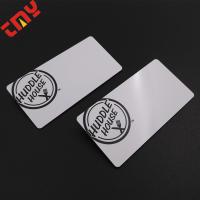 China Custom Recycled PVC Name Badge 75x35mm with Magnetic or Pin Back Eco-Friendly for sale