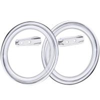 China Custom Clear Acrylic Round Button Badges Kit 2.36 inch DIY Craft with Pins for Parties School Events for sale