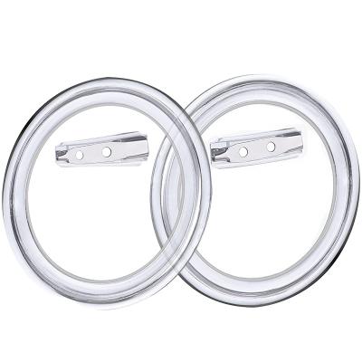 China Custom Clear Acrylic Round Button Badges Kit 2.36 inch DIY Craft with Pins for Parties School Events for sale