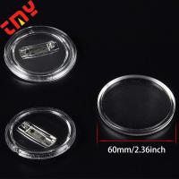 China Custom Clear Acrylic Round Button Badges Kit 2.36 inch DIY Craft with Pins for Parties School Events for sale