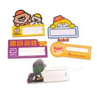 China Custom Reusable PVC Name Tag with Window Slot 80x30mm Employee School Uniform Badge for sale