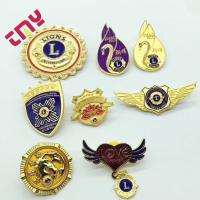 China Custom Brass Gold Metal Lapel Pin Badge 30x30mm Custom Shape for Company Logo Corporate Gift for sale