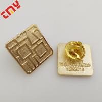 China Custom Brass Gold Metal Lapel Pin Badge 30x30mm Custom Shape for Company Logo Corporate Gift for sale
