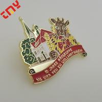 China Custom Zinc Alloy Domino's Pizza Lapel Pin Badge 40x33mm for Garment Decoration for sale