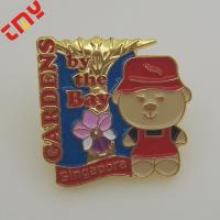 China Custom Zinc Alloy Domino's Pizza Lapel Pin Badge 40x33mm for Garment Decoration for sale