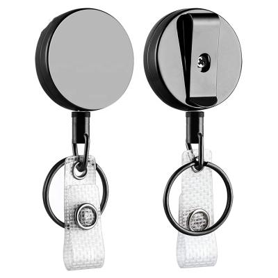China Wholesale Custom Heavy Duty Medical Badge Reels 32mm Sublimation Blanks for Printing with Metal Clip for sale