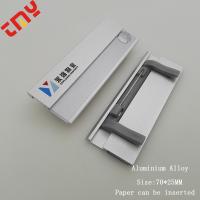 China Custom Printed Reusable Aluminum Name Badge 70x24mm with Paper Insert for Staff for sale
