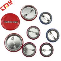 China Custom Logo Tinplate Pin Badges 4 Sizes 25mm 44mm 58mm 75mm for Events Promotions Gifts for sale