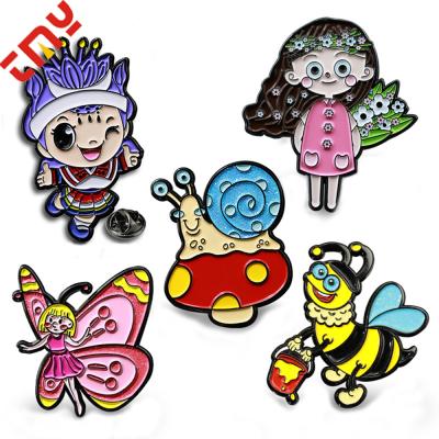 China Custom Anime Metal Hard Soft Enamel Lapel Pins Badge Sets 1.5mm Thickness with Backing Card Packages for sale