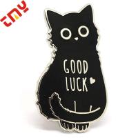 China Custom Hard Enamel Lapel Pins Black Plated 20x20mm Flower Animal Decoration Gift for sale