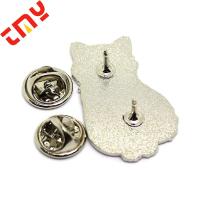 China Custom Hard Enamel Lapel Pins Black Plated 20x20mm Flower Animal Decoration Gift for sale