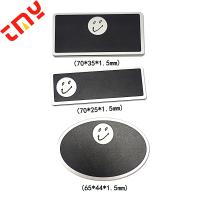 China Custom Shape ABS Material Plastic Nametag Blackboard Resurable Chalkboard Name Badges for sale