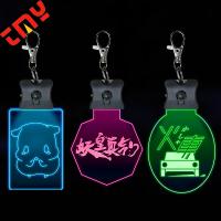 China Custom LED Flashing Name Tag Badge Acrylic 12x8x0.3cm with Lanyard for Events for sale